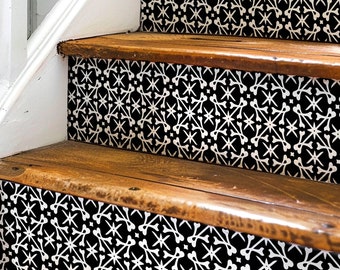 Boho Star Tile Stair Sticker, Peel and Stick Stair Riser, Vinyl Strip ...