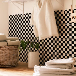 Checkerboard Tile Flooring Peel & Stick Tile Sticker,kitchen Bathroom ...