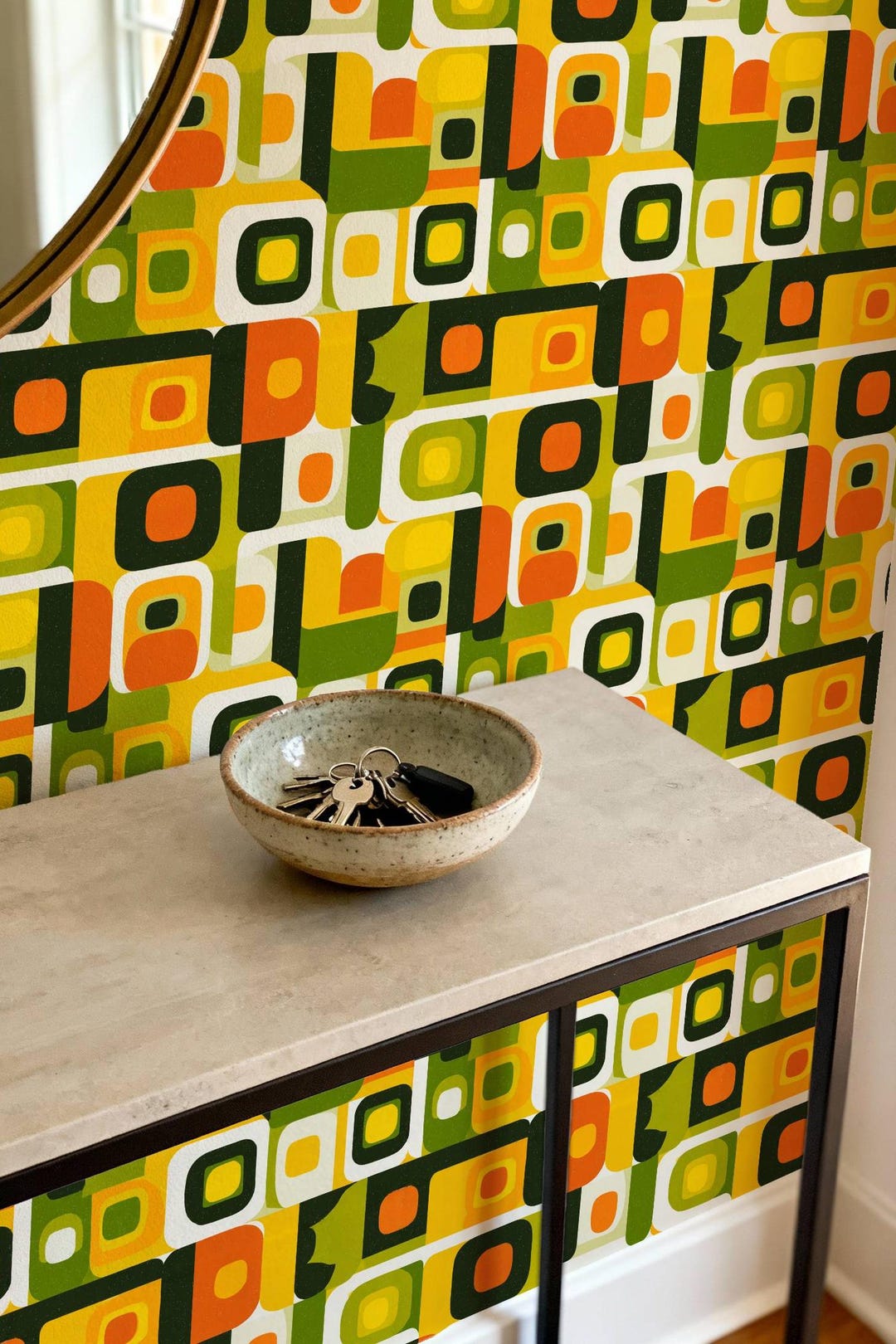 Funky Retro Shapes Peel & Stick Wallpaper – Self Adhesive ...