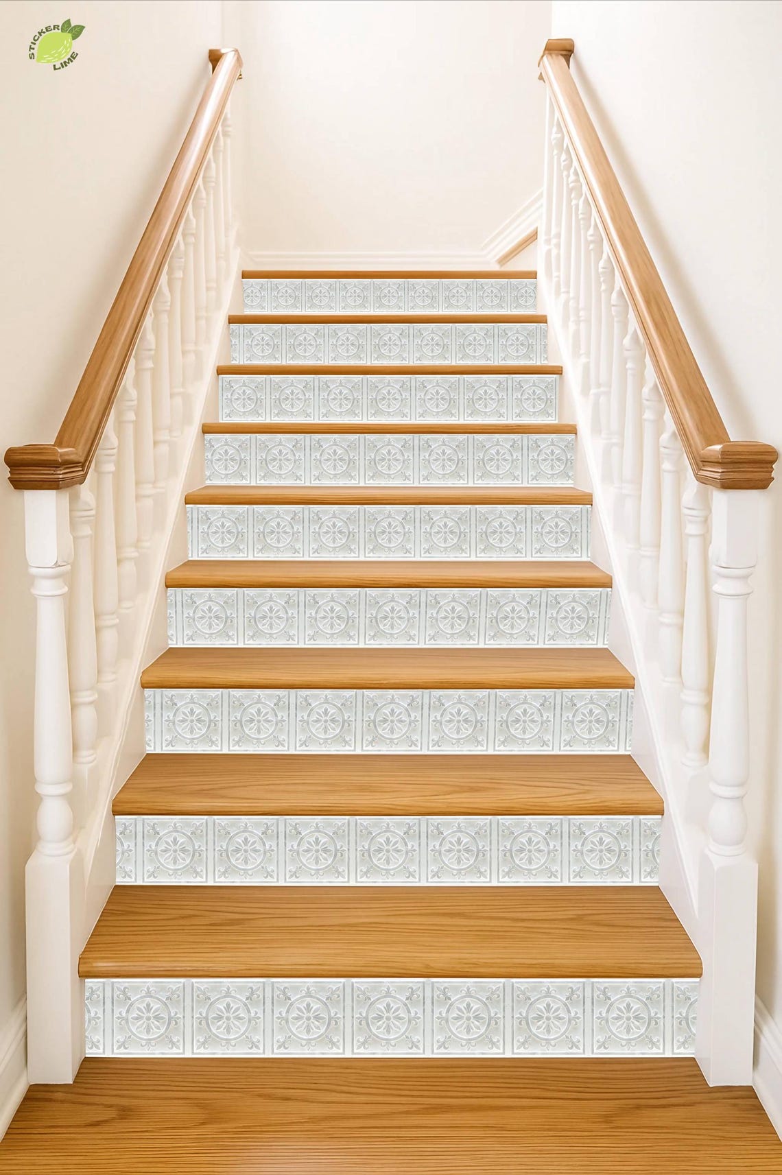 Medieval Fleur Pattern,stair Riser Stickers,peel and Stick Stair Riser ...