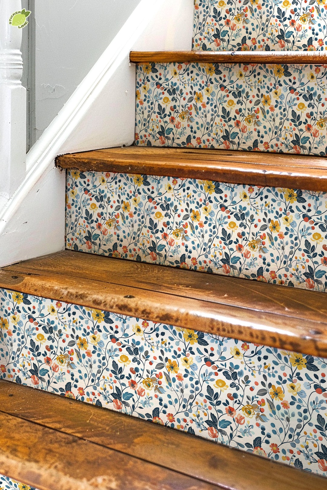 Gardening Pattern,stair Riser Stickers,peel and Stick Stair Riser,vinyl ...