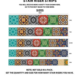 Mexican Talavera Tile Stair Riser Self Adhesive Vinyl Stickers,peel ...