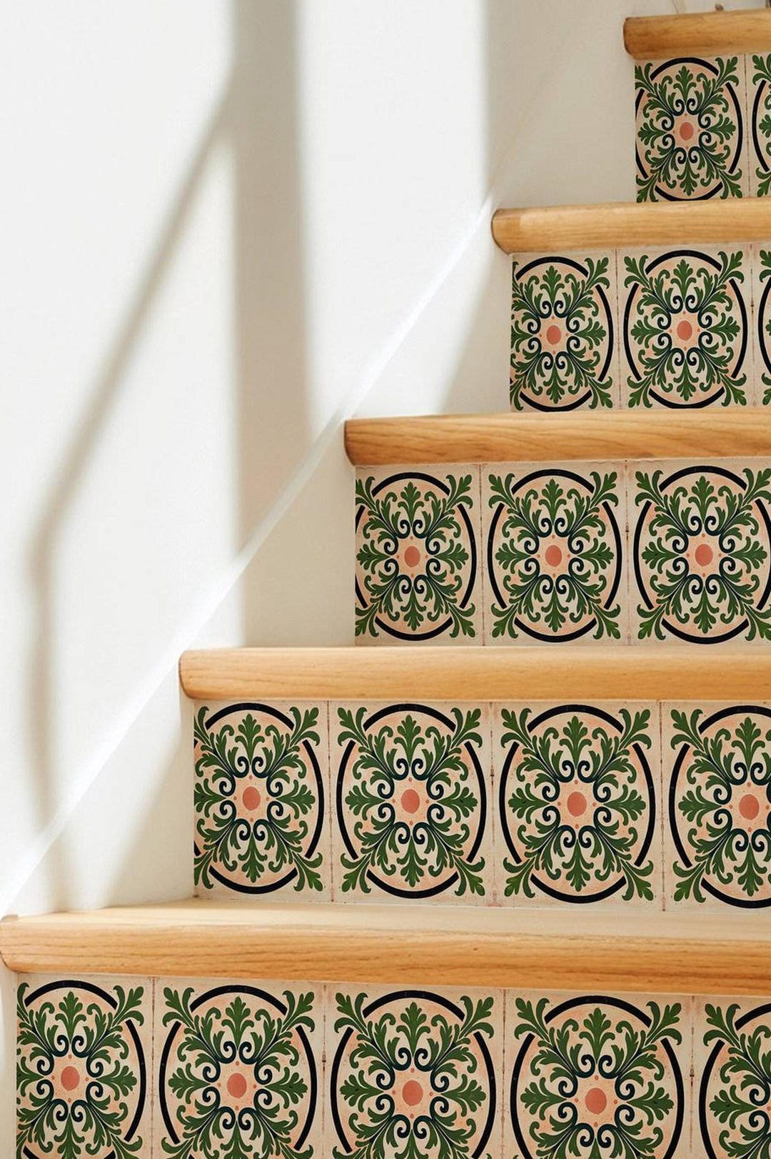 Rococo Acanthus Pattern,stair Riser Stickers,peel and Stick Stair Riser ...