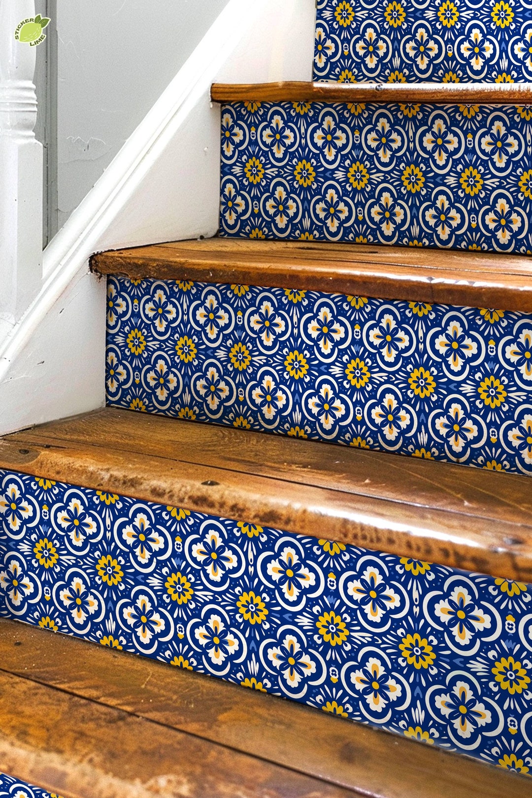 Mexican Talavera Tile Pattern,stair Riser Stickers,peel and Stick Stair ...