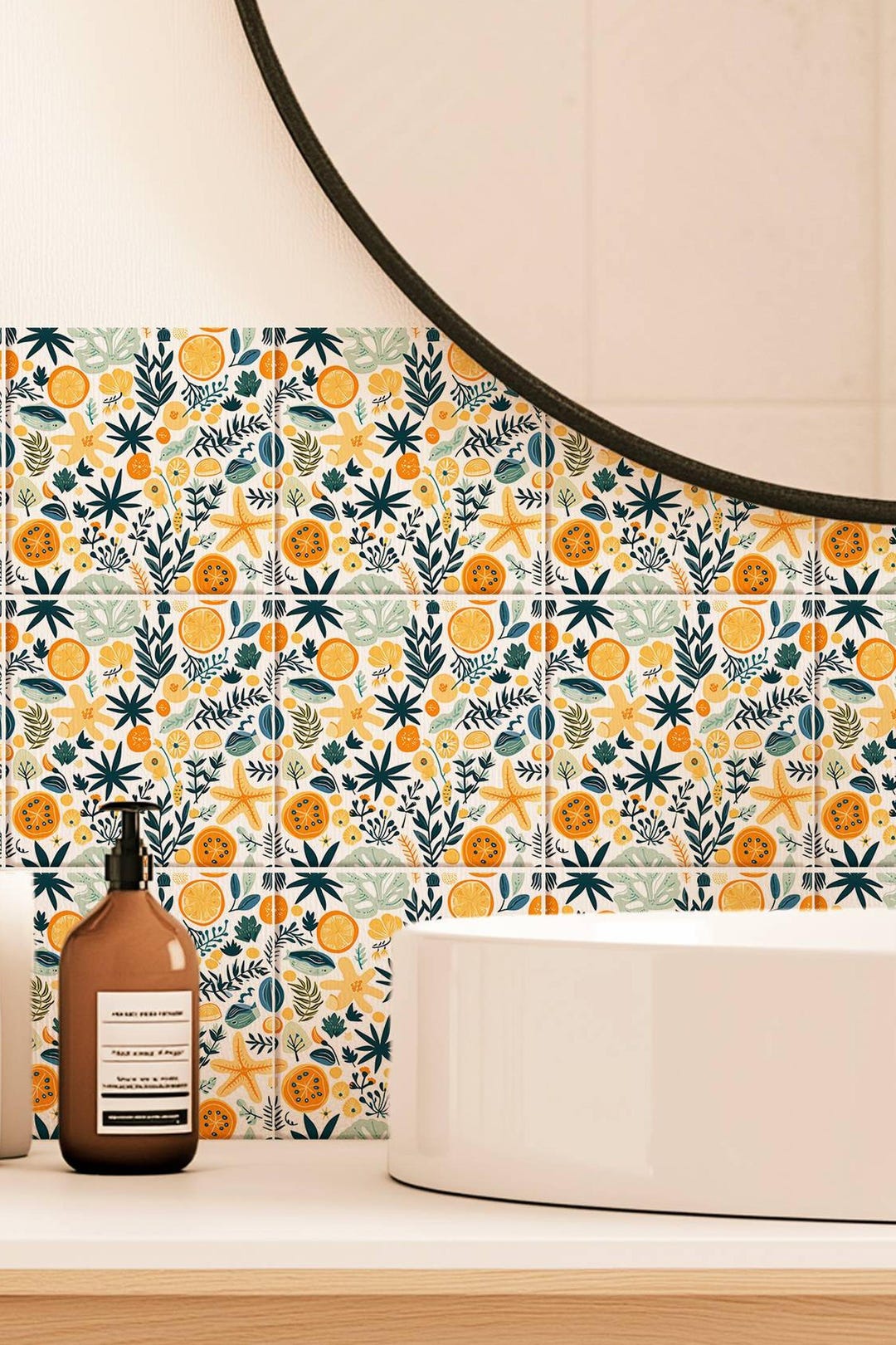 Amalfi Coastal Peel & Stick Tile Sticker,kitchen Bathroom Backsplash ...