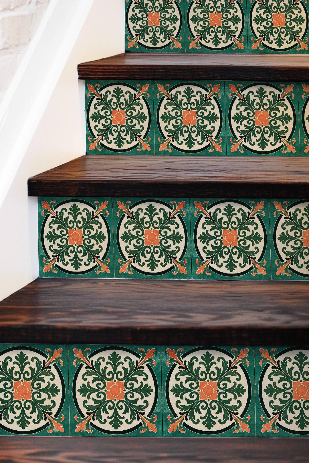 Rococo Acanthus Pattern,stair Riser Stickers,peel and Stick Stair Riser ...