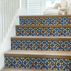 Mexican Talavera Tile Pattern,stair Riser Stickers,peel and Stick Stair ...