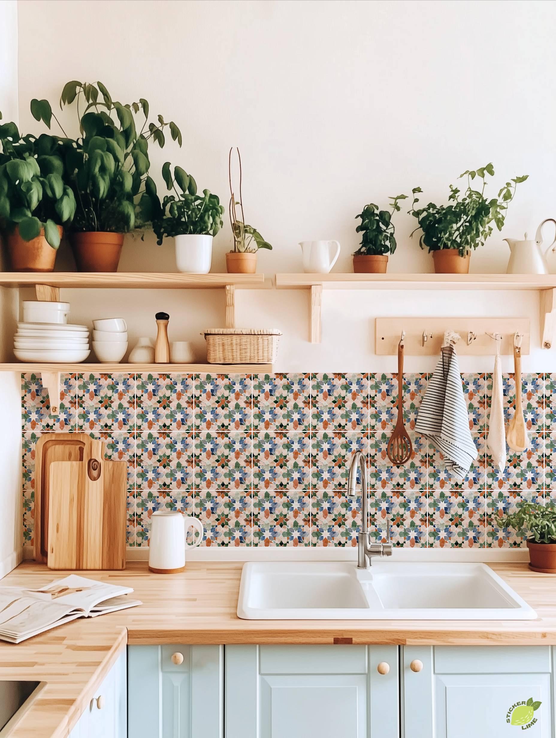 Zellige Tile Pattern,peel & Stick Tile Sticker,kitchen Bathroom ...