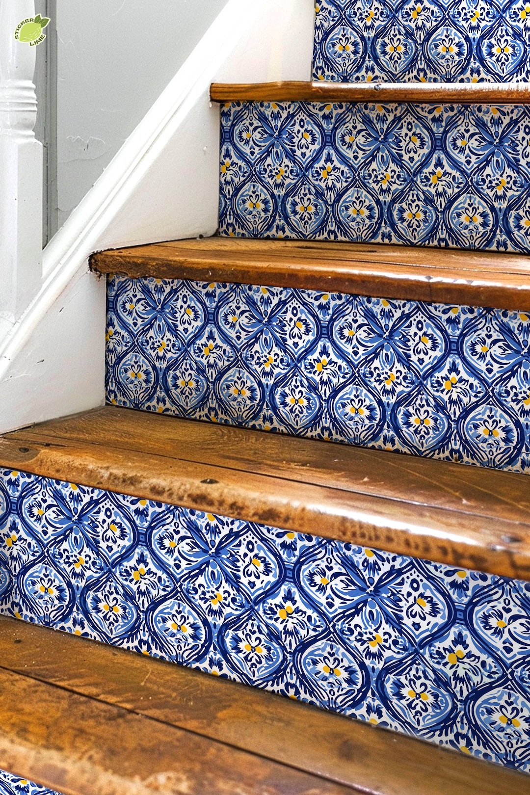 Mexican Talavera Tile Pattern,stair Riser Stickers,peel and Stick Stair ...