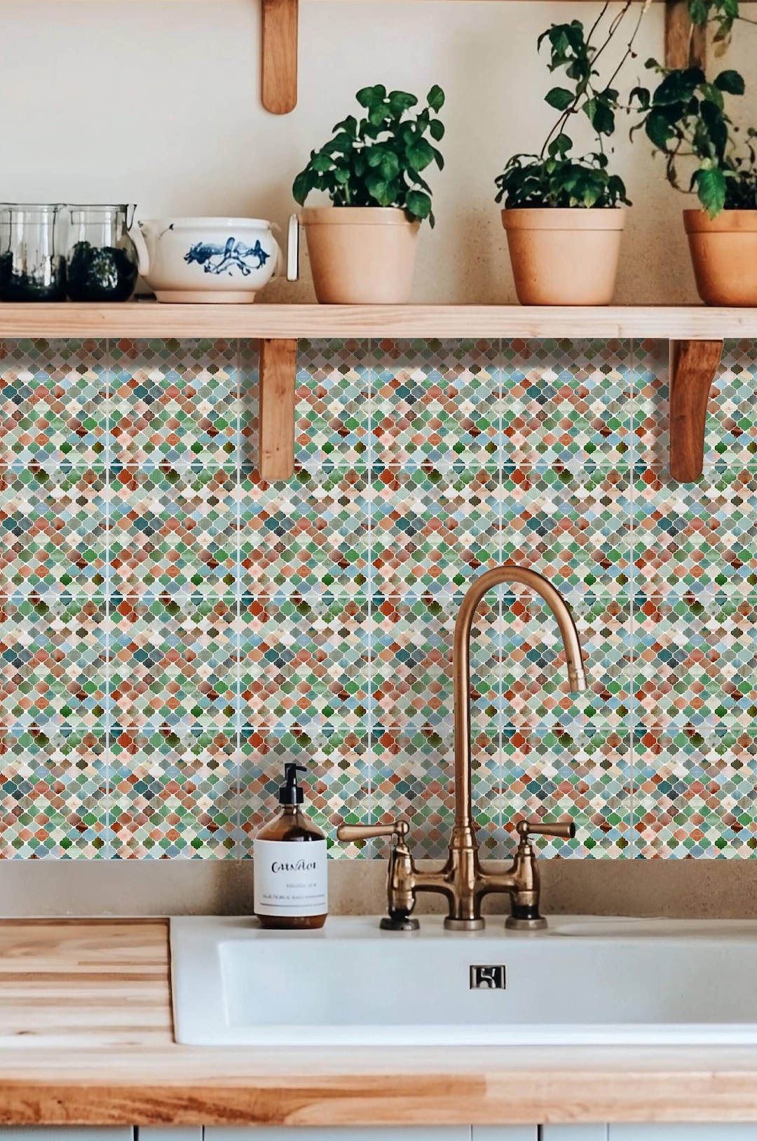 Zellige Tile Pattern,peel & Stick Tile Sticker,kitchen Bathroom ...