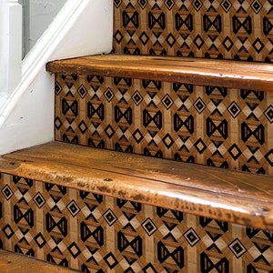 Art Deco Parquet Pattern,stair Riser Stickers,peel and Stick Stair ...