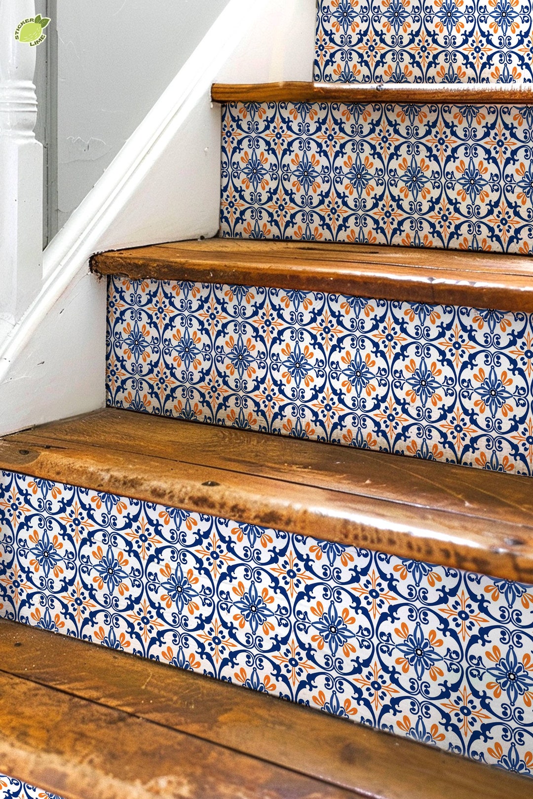 Mexican Talavera Tile Pattern,stair Riser Stickers,peel and Stick Stair ...