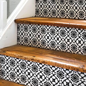 Moroccan Tile Pattern,stair Riser Stickers,peel and Stick Stair Riser ...