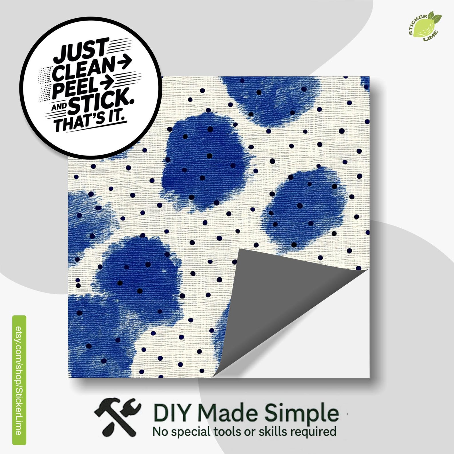 Scattered Dots Pattern Tile Decals – Removable Peel & Stick Wall ...