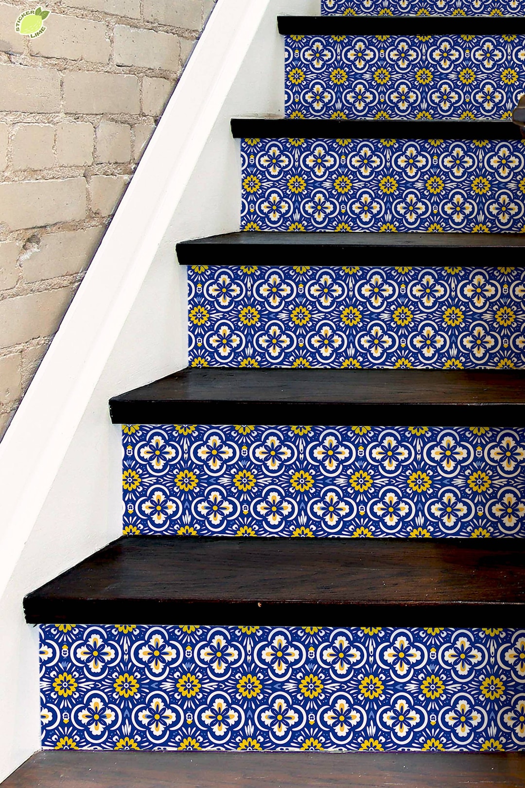 Mexican Talavera Tile Pattern,stair Riser Stickers,peel and Stick Stair ...