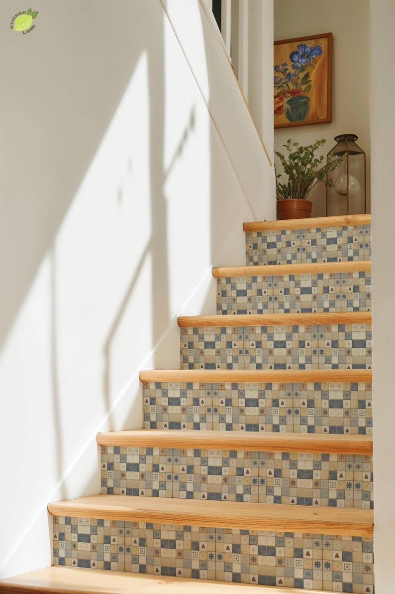 Rustic Earthy Stone Mosaic Pattern,peel & Stick Tile Sticker,kitchen ...