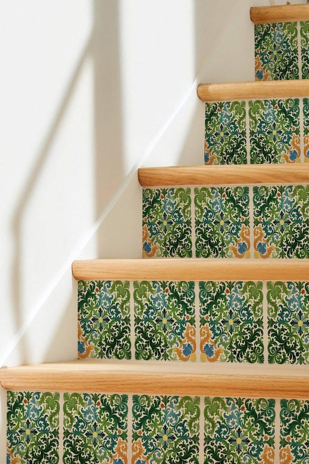 Rich Rococo Pattern,stair Riser Stickers,peel and Stick Stair Riser ...