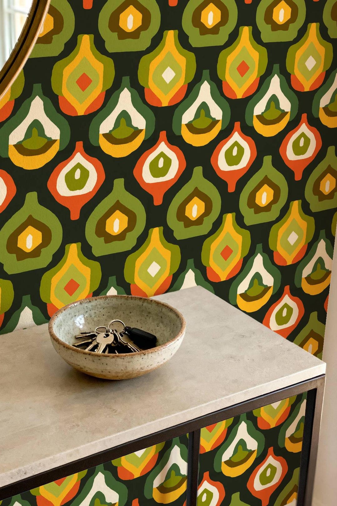 Funky Retro Shapes Peel & Stick Wallpaper – Self Adhesive ...