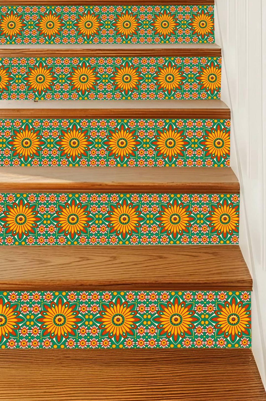 Mexican Dancer Tile Pattern,stair Riser Stickers,peel and Stick Stair ...