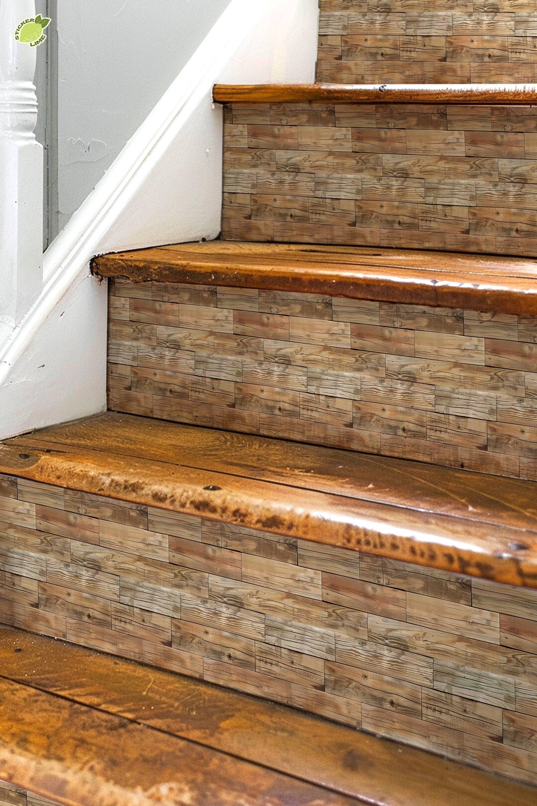 Teek Wood Plank Pattern,stair Riser Stickers,peel and Stick Stair Riser ...