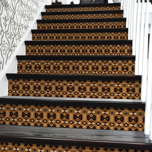 Art Deco Parquet Pattern,stair Riser Stickers,peel and Stick Stair ...