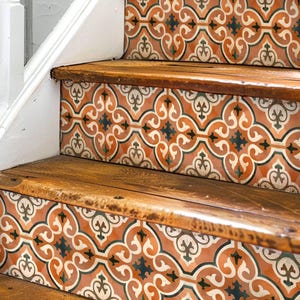 Moroccan Tile Pattern,stair Riser Stickers,peel and Stick Stair Riser ...