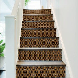 Art Deco Parquet Pattern,stair Riser Stickers,peel and Stick Stair ...
