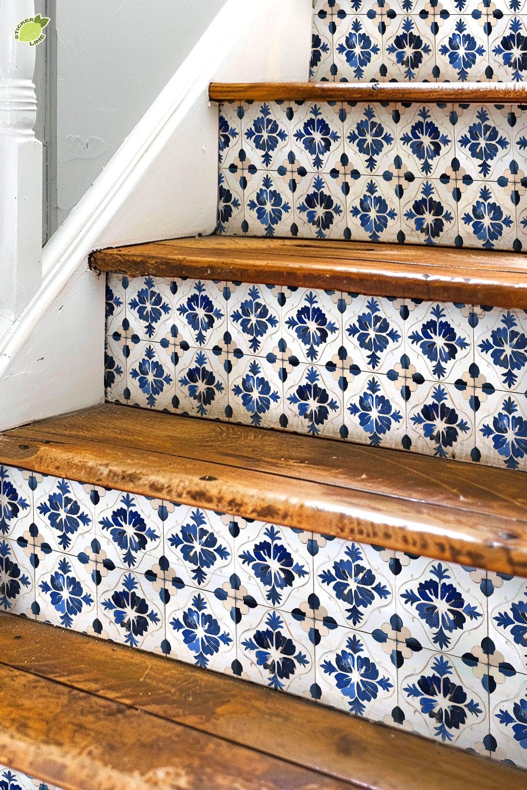 Medieval Tile Pattern, Stair Riser Stickers,peel and Stick Stair Riser ...