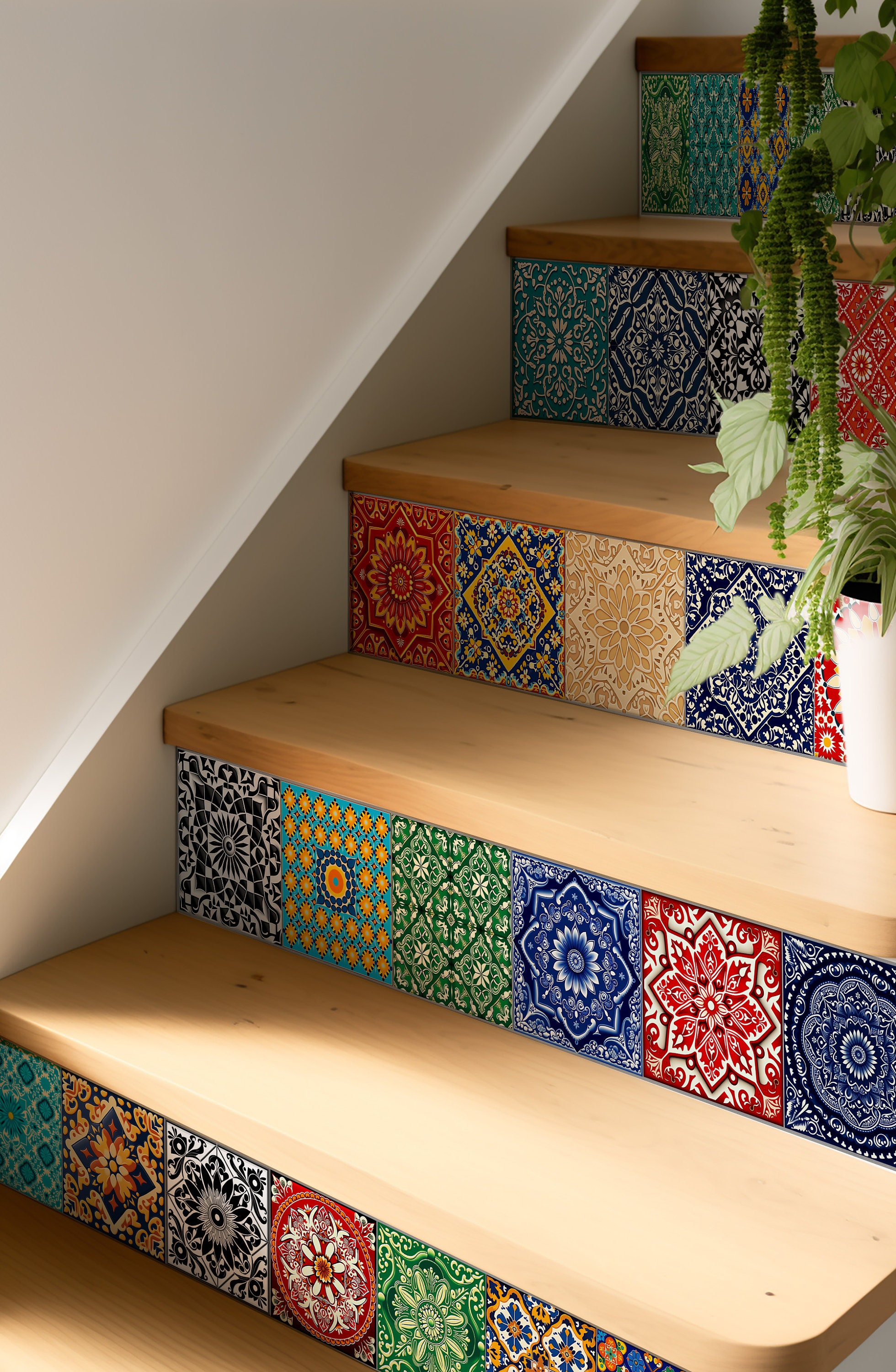 Mexican Talavera Tile Stair Riser Self Adhesive Vinyl - Etsy