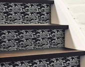 Classic Japanese Waves Pattern Peel and Stick Stair Riser - Etsy