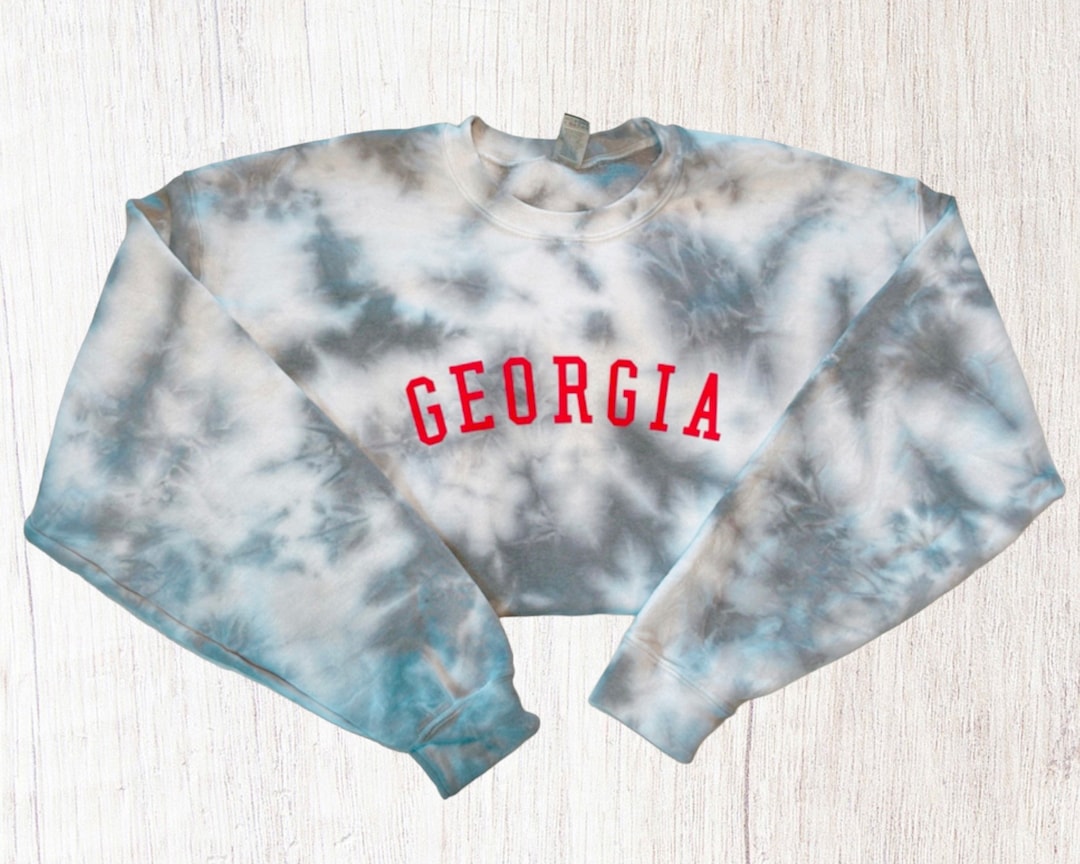 GEORGIA Tie Dye Crewneck Sweatshirt College Football Tie Dye Shirt ...