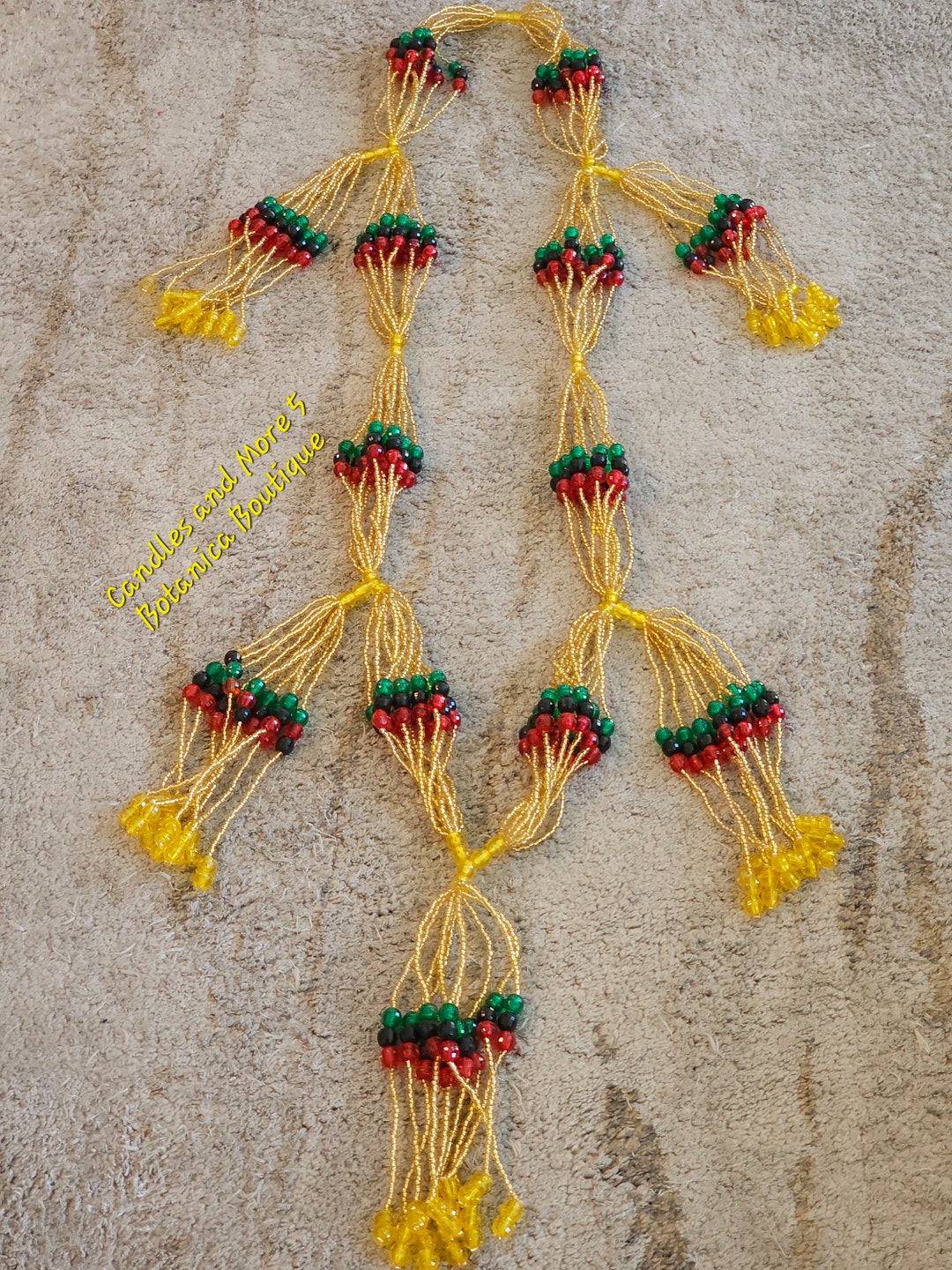 Collar De Mazo De Oshun Ibu Ikole Mazo Necklace for Oshun Ochun - Etsy