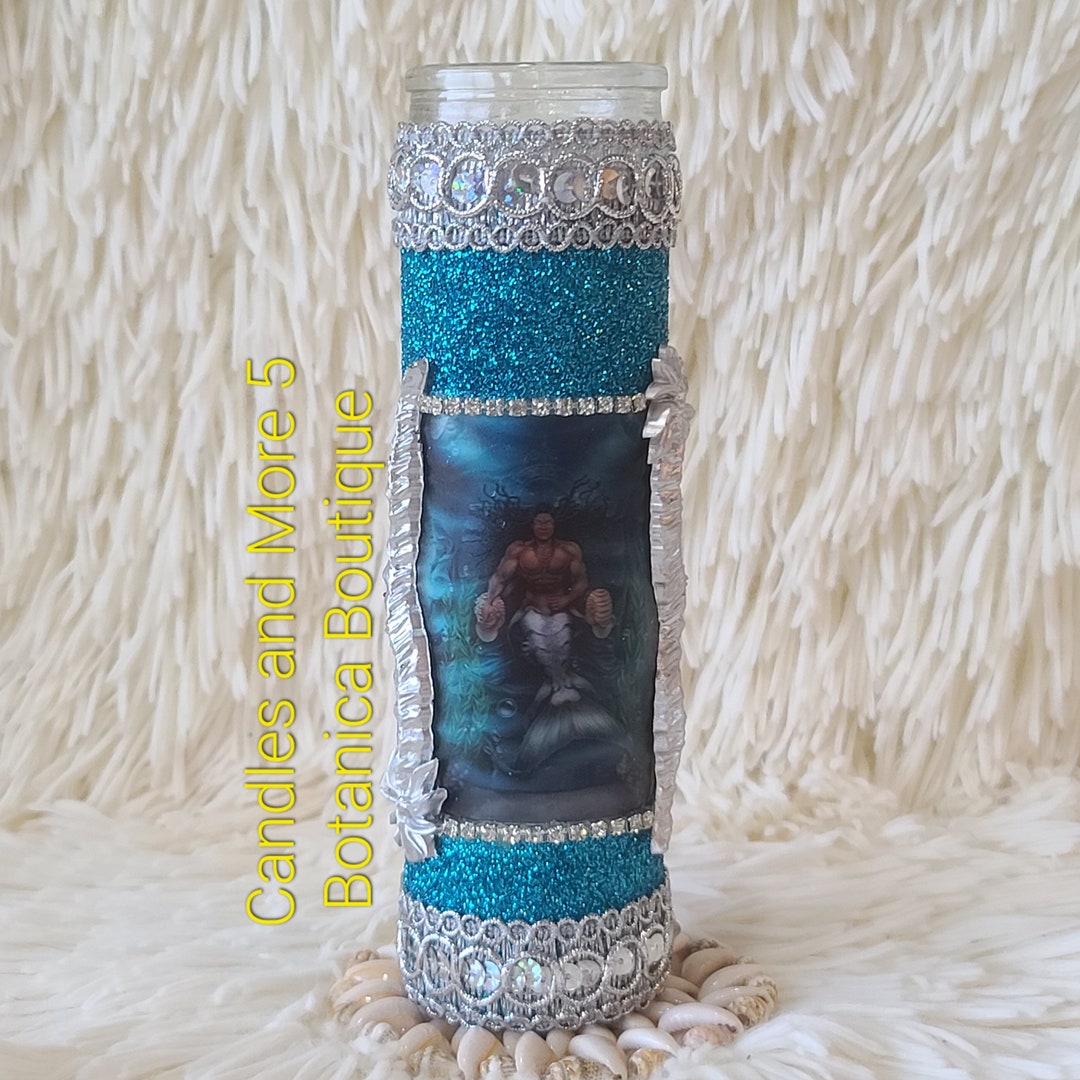 Olokun Candle Olokun Orisha Goddess Inspired Devotion Faith - Etsy