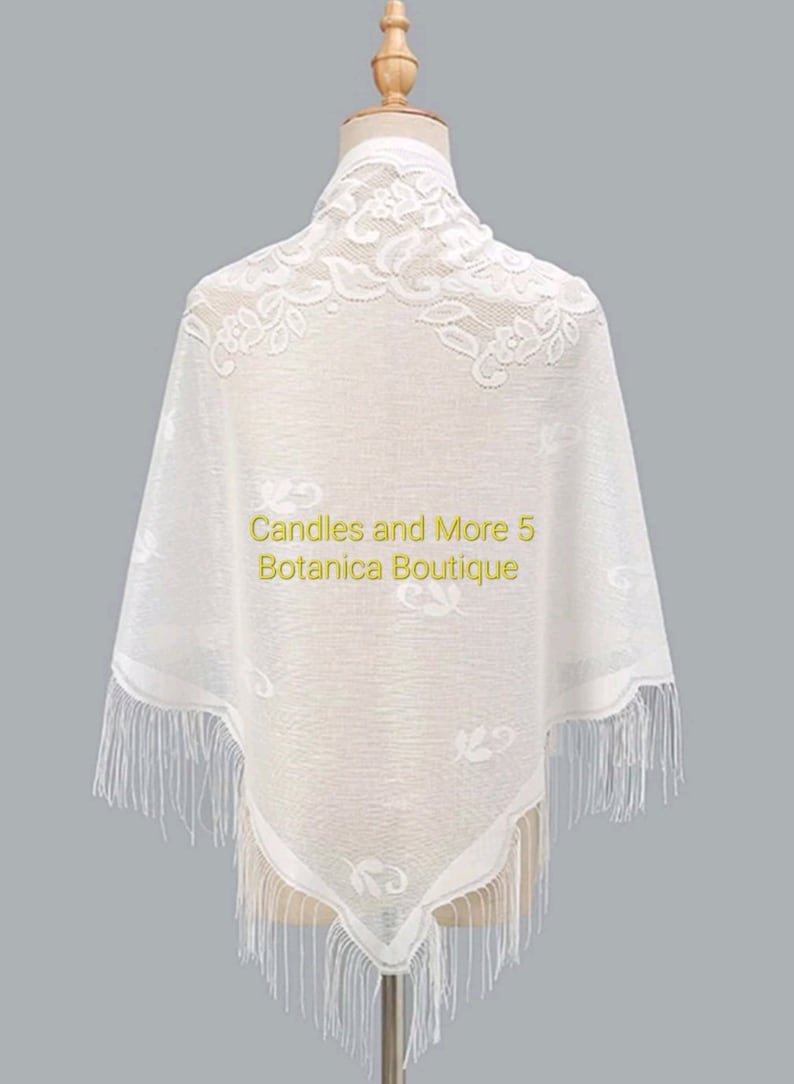Iyawo White Floral Pattern Shawl/chal De Encaje Blanco Para - Etsy