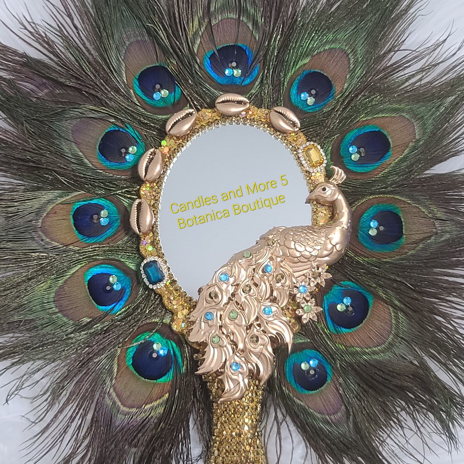 Peacock Fan for Oshun Goddess. Abanico De Pavo Real Para La - Etsy