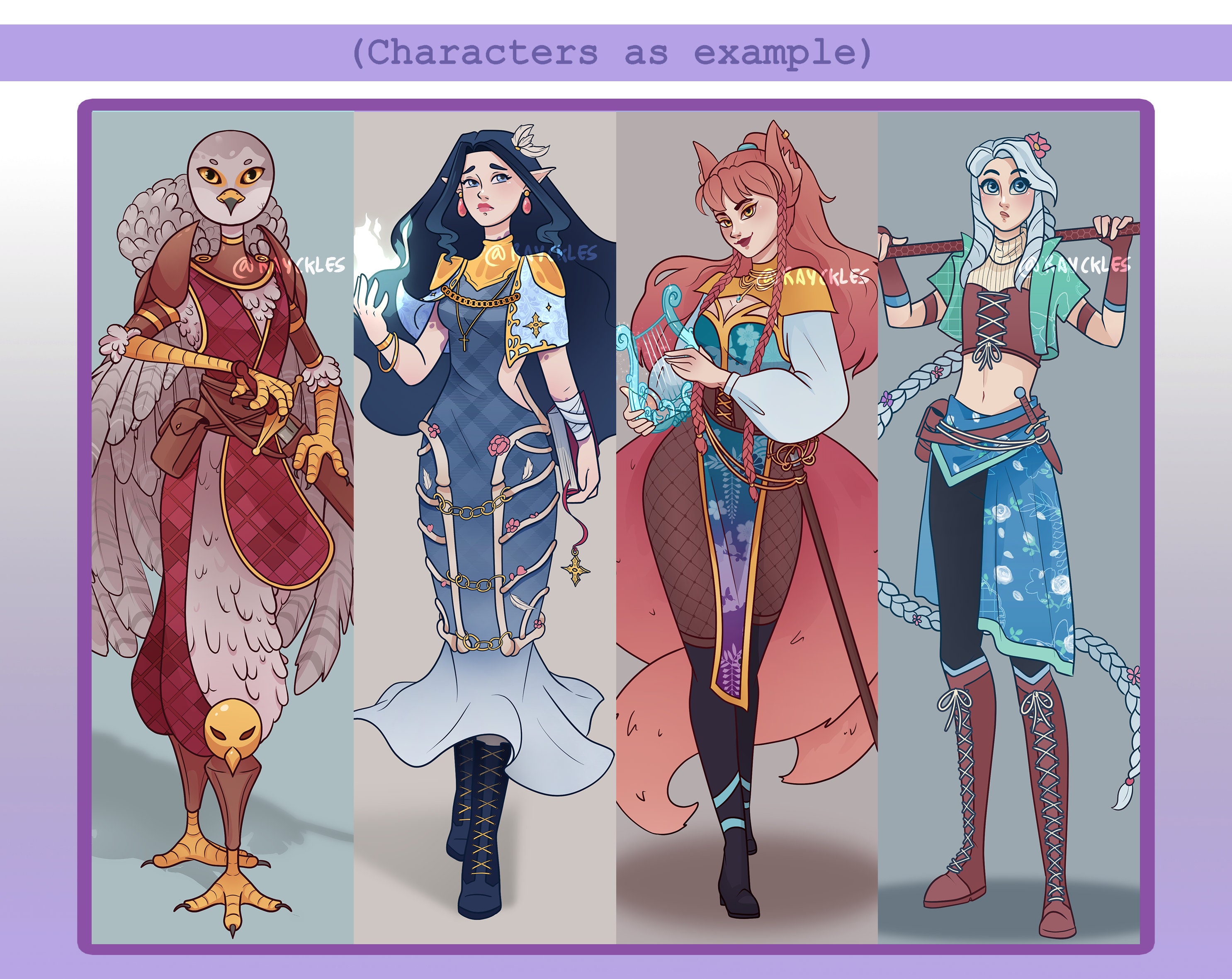 Dnd and Rol Play Characters Commission | Etsy