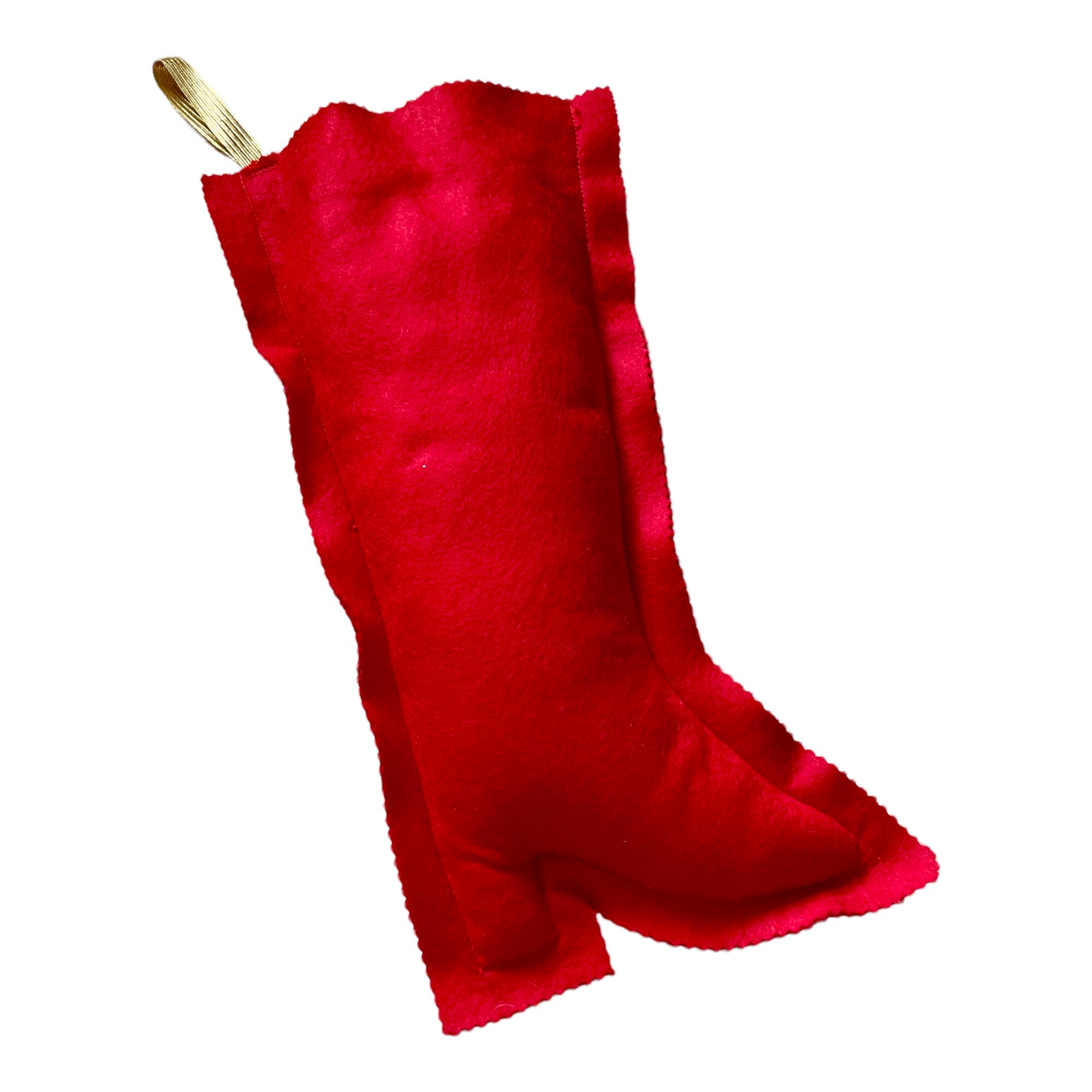 Red Felt Stocking With White Overlay With Embroidered Red Flowers - Etsy