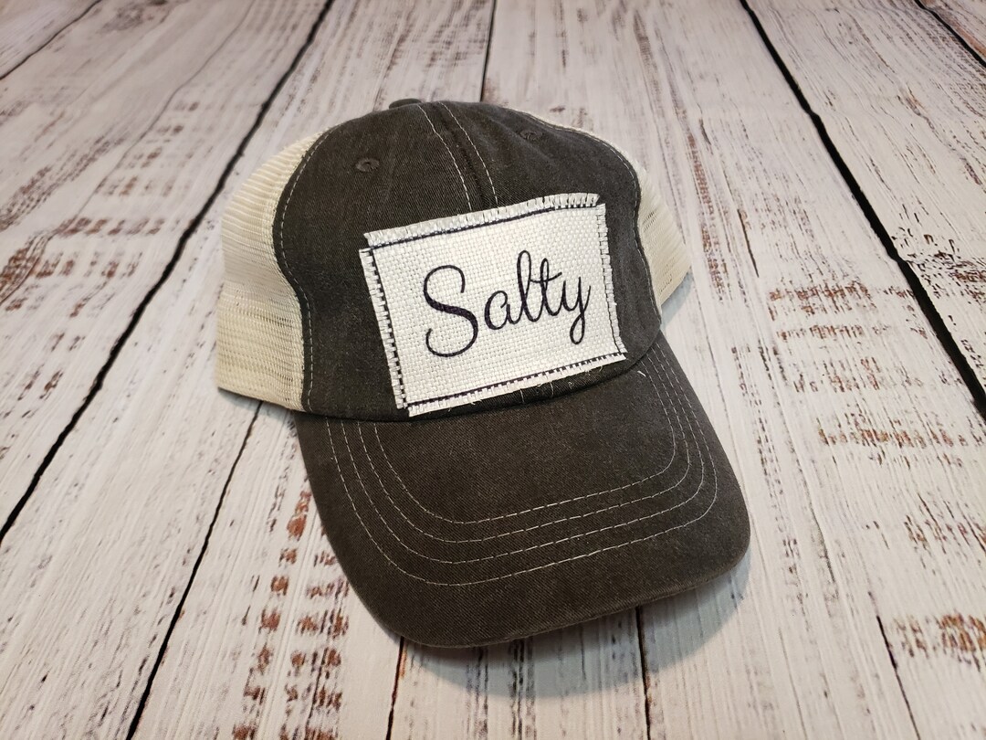 Salty Trucker's Hat Frayed Salty Patch Hat Salty Patch - Etsy