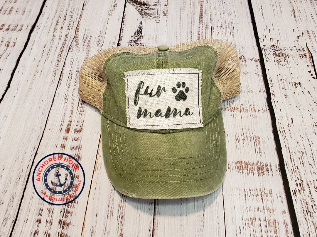 Fur Mama Frayed Patch Hat Paw Print Patch Hat Frayed Patch - Etsy