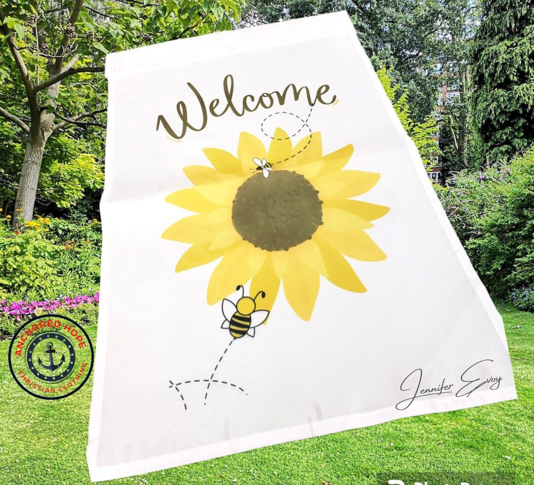 Sunflower and Bumblebee Welcome Garden Flag: Fall Decor - Etsy