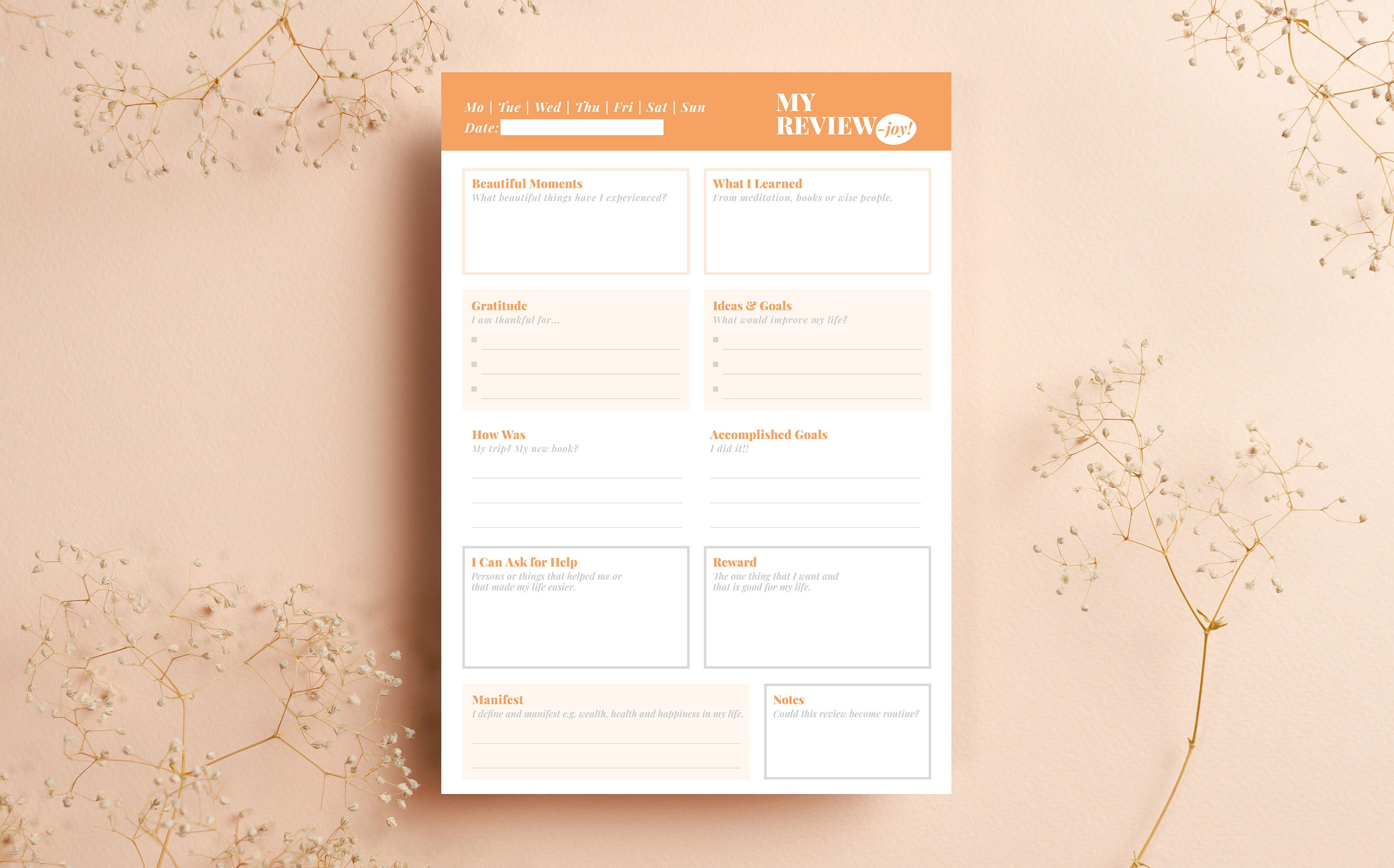 REVIEW PLANNER + Notes Page Printable - Opening Sale 35%! Well ...