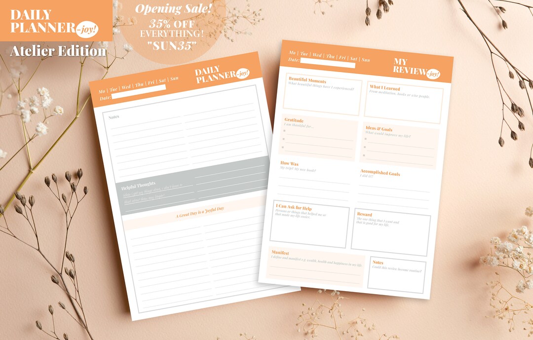 REVIEW PLANNER + Notes Page Printable - Opening Sale 35%! Well ...