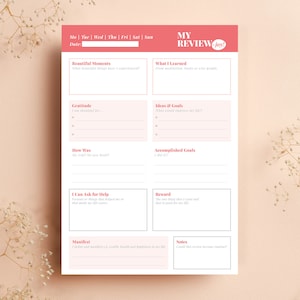REVIEW PLANNER + Notes Page Printable - Opening Sale 35%! Well ...