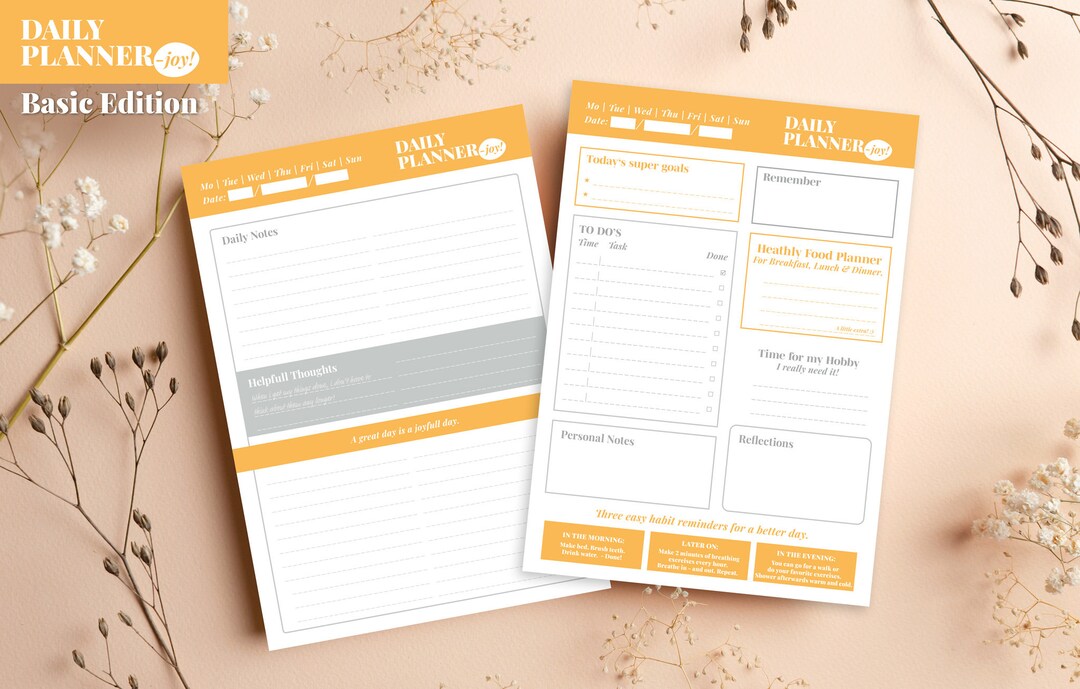 MOTIVATIONAL DAILY PLANNER Printable | to Do List Printable ...