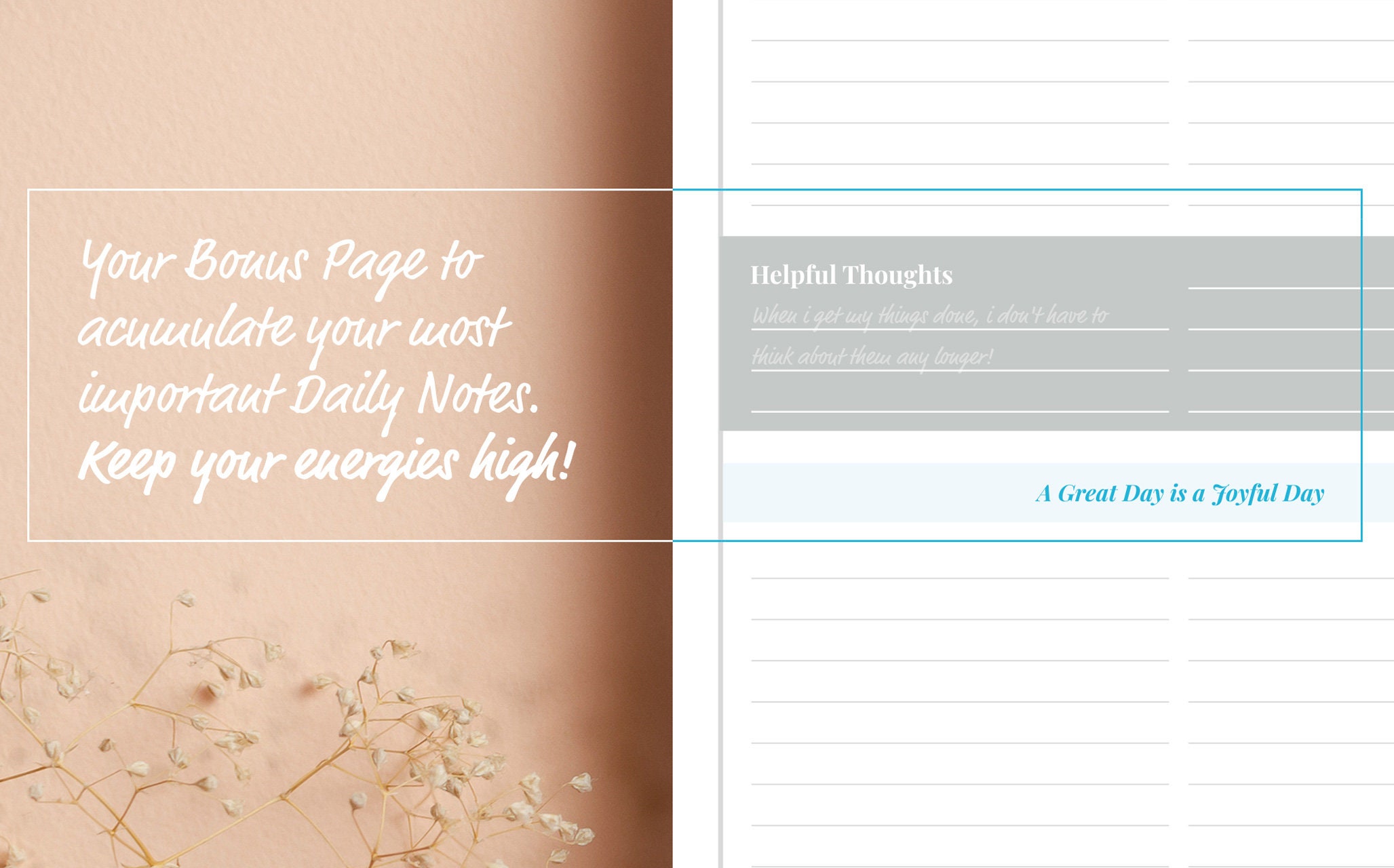 DAILY PLANNER + Notes Page Printable - Opening Sale 35%! Well ...