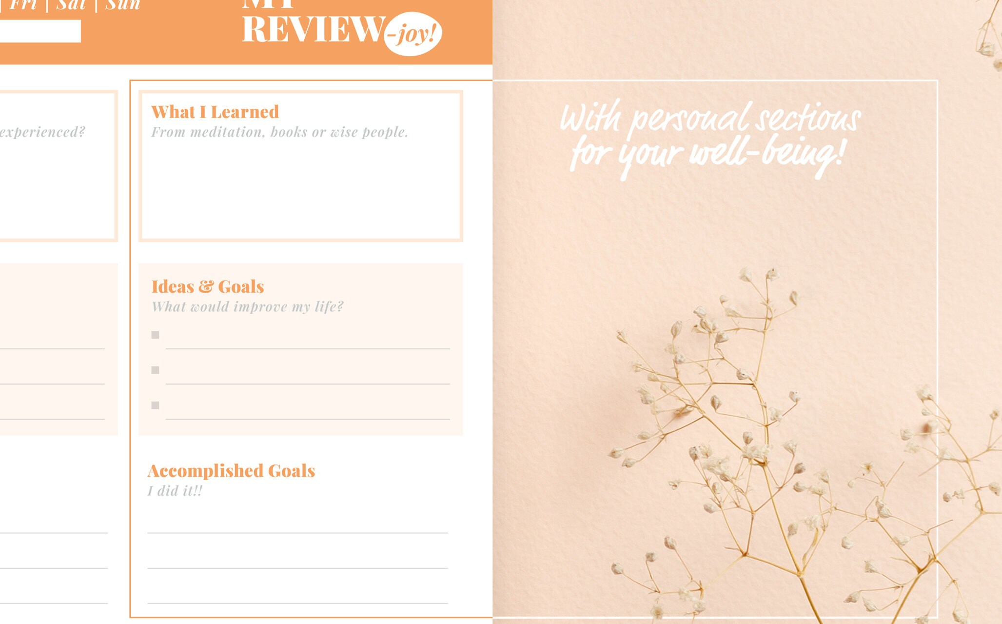 REVIEW PLANNER + Notes Page Printable - Opening Sale 35%! Well ...