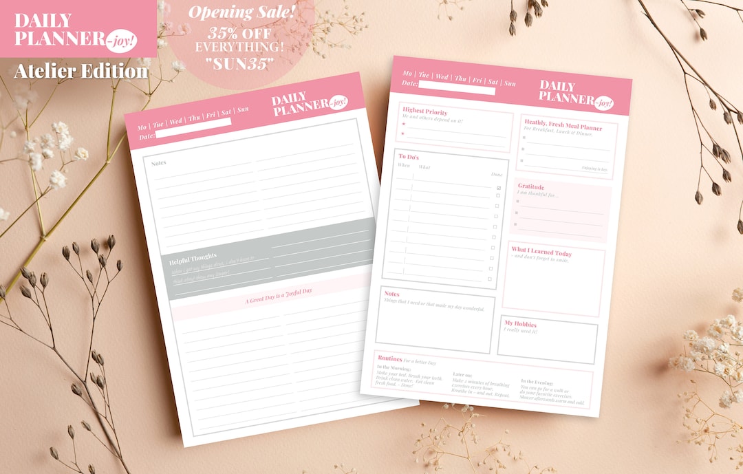 DAILY PLANNER Notes Page Printable Opening Sale 35% Well - Etsy