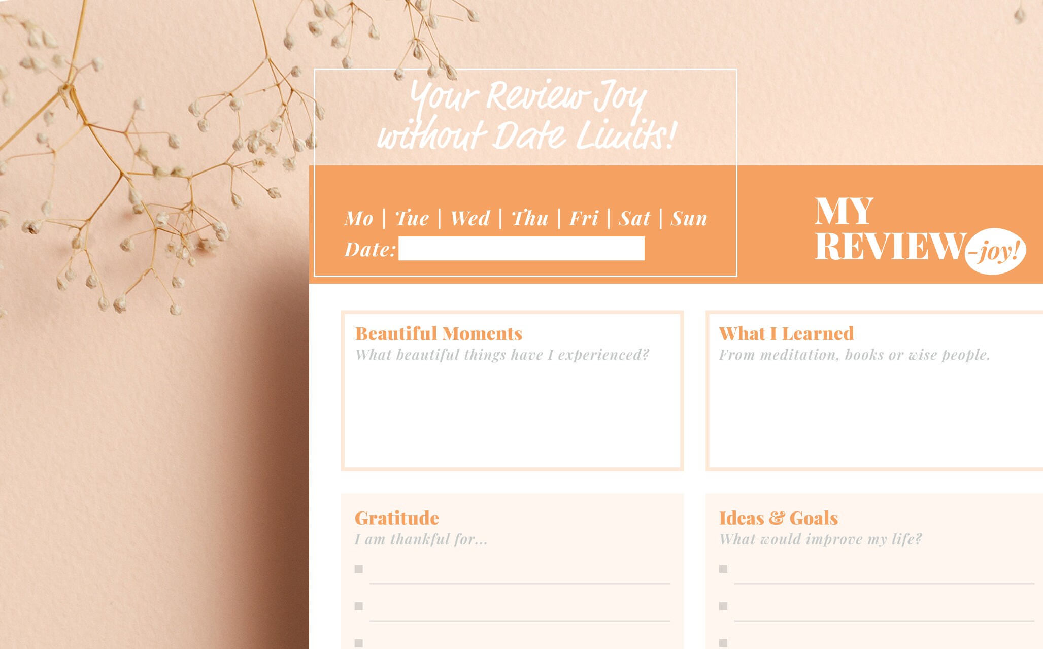 REVIEW PLANNER + Notes Page Printable - Opening Sale 35%! Well ...
