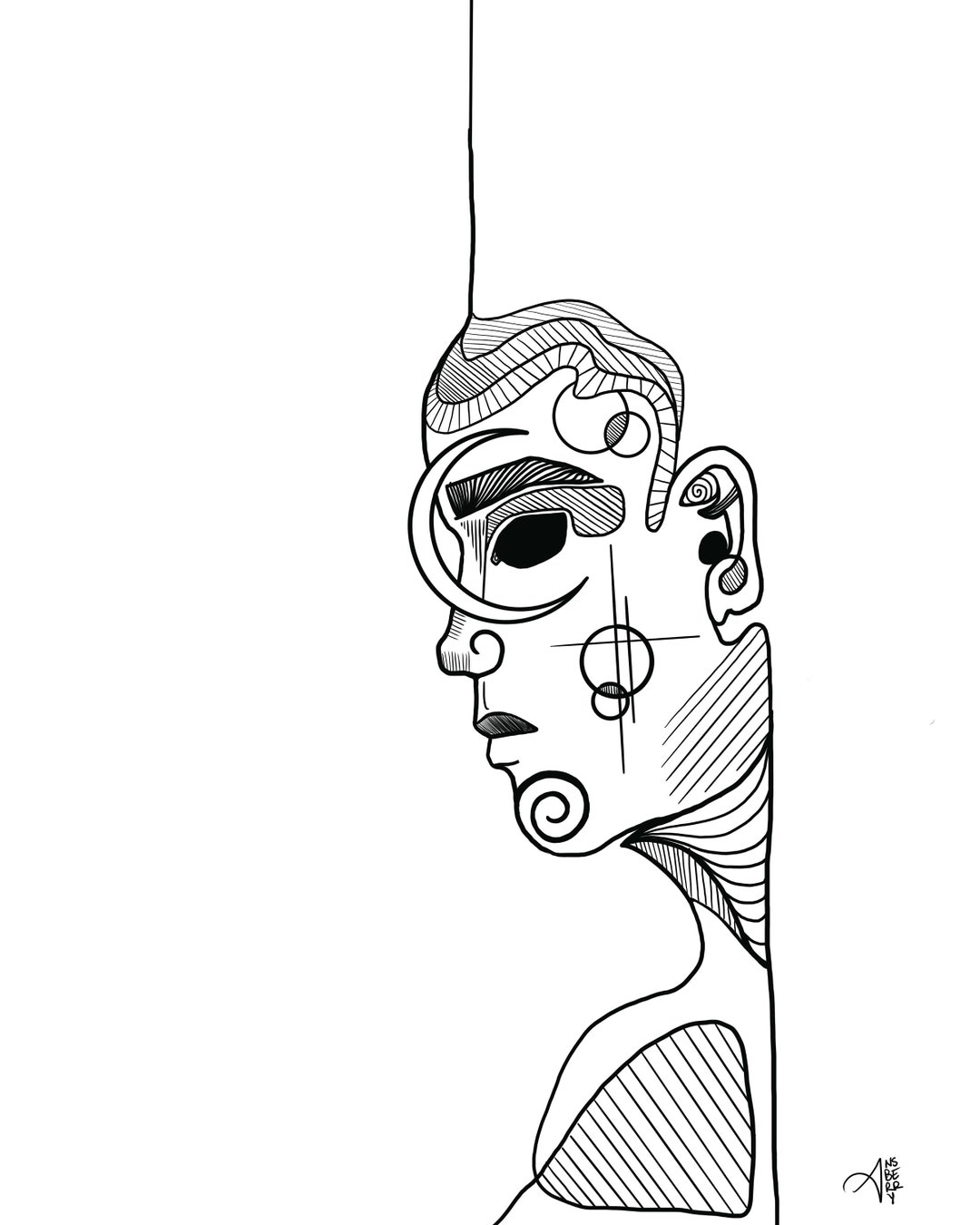 Line Portrait Tattoo Design - Etsy