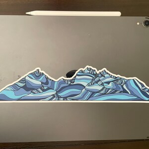 Blue Mountainscape Sticker - Etsy